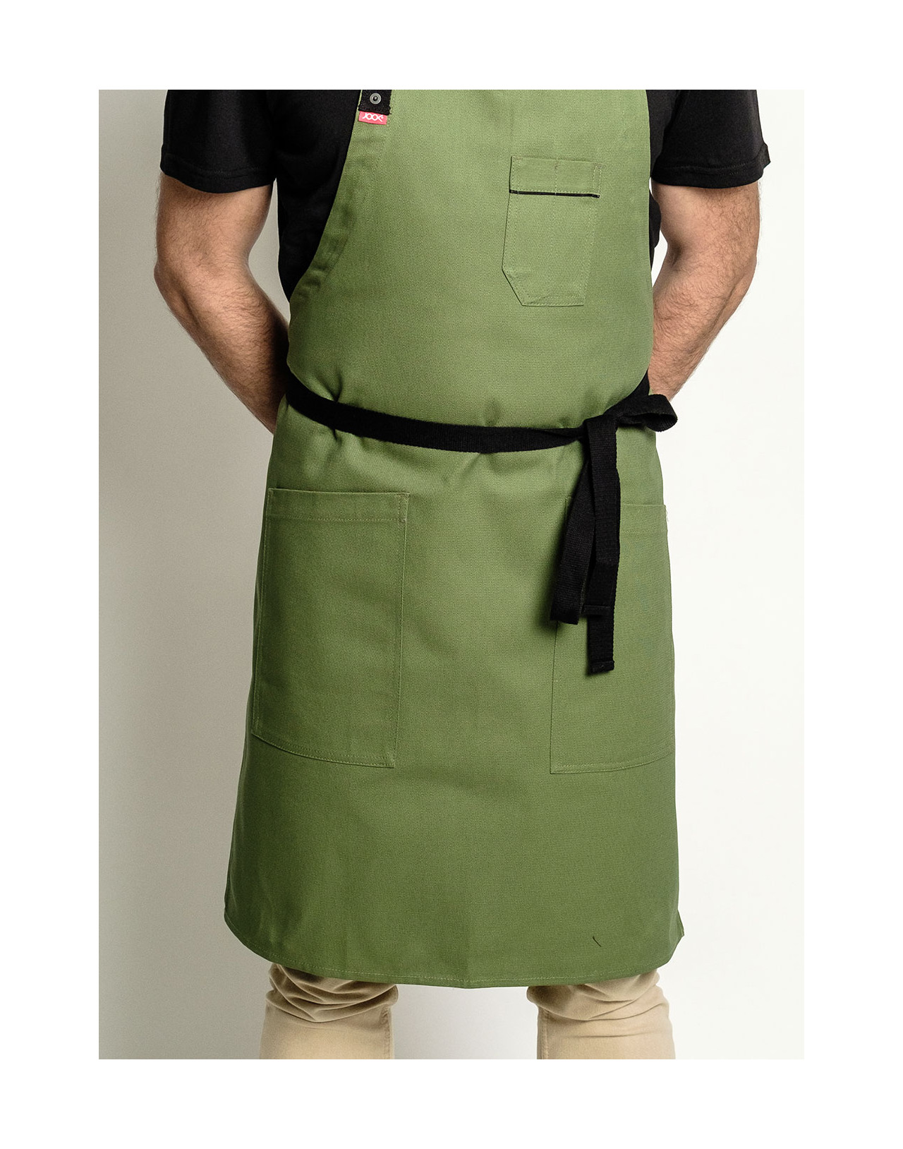 Green apron for chef